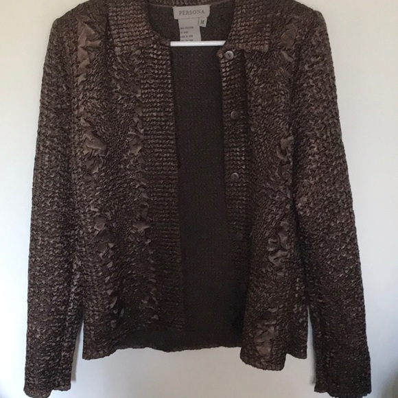 Persona | Jackets & Coats | Lovely Brown 2piece Jacket And Top By ...